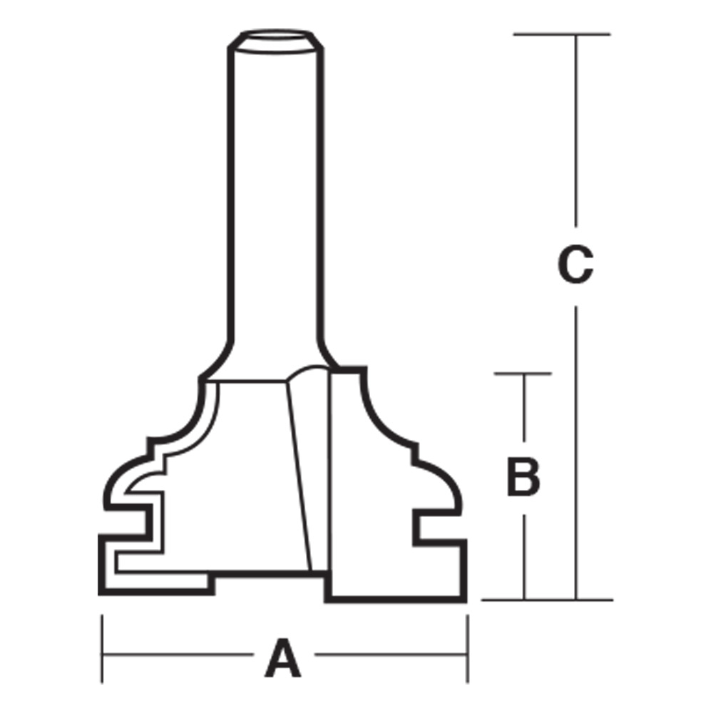 CARBITOOL Panel Door Bit - 2 Flute - Carbide Tipped (54mm x 25mm) | ToolWare Sales Ltd